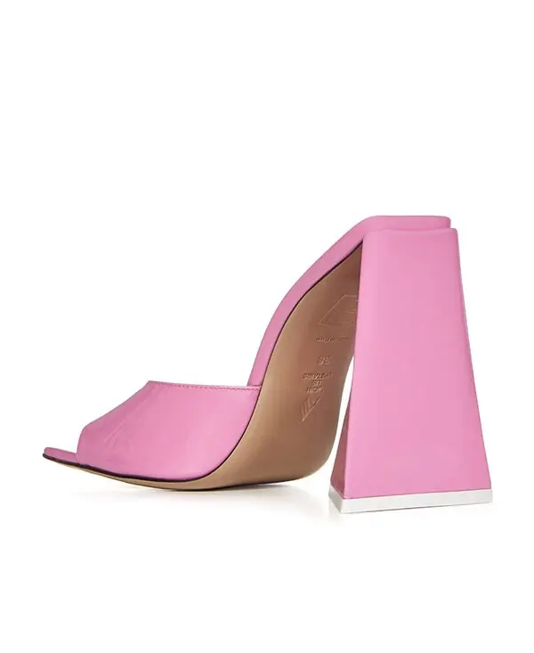 Attico Devon Heeled Mules - Pink
