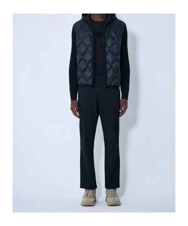 Moncler Quilted Puffer Gilet With Ribbed Sleeves