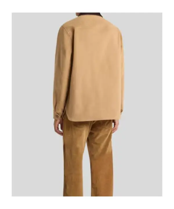 Etro Cotton Jacket With Pegaso Embroidery - Light Brown
