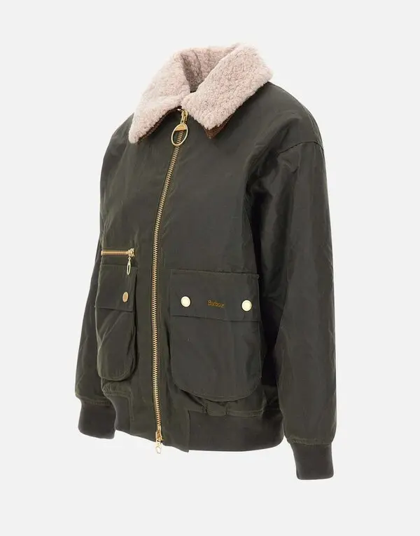 Barbour Long-sleeve Zip-up Jacket With Lapel Collar