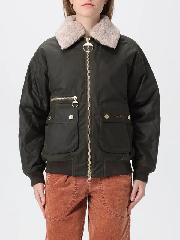 Barbour Long-sleeve Zip-up Jacket With Lapel Collar