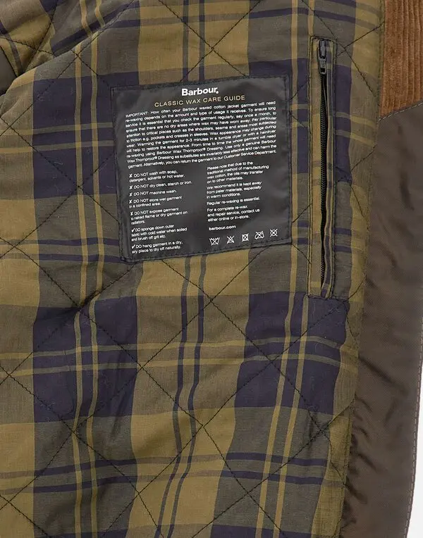 Barbour Long-sleeve Zip-up Jacket With Lapel Collar