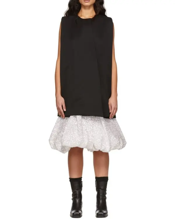 We11Done Sleeveless Wool Dress With Oblique Placket