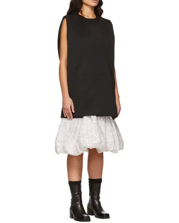We11Done Sleeveless Wool Dress With Oblique Placket