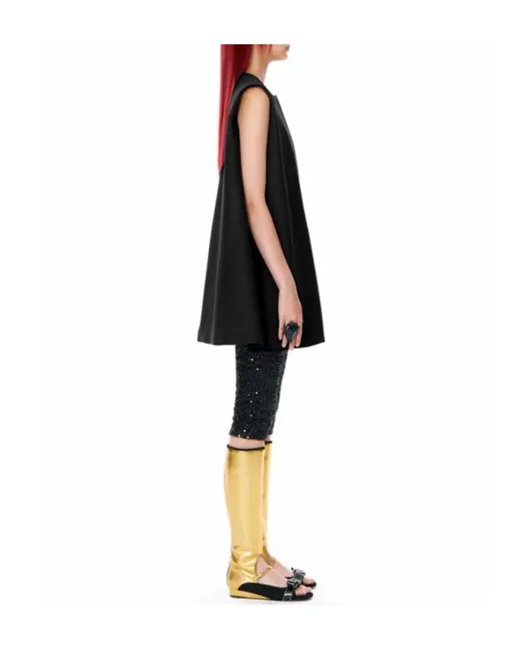 We11Done Sleeveless Wool Dress With Oblique Placket