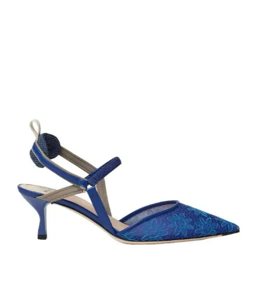 Fendi Colibrì Lite Slingback Heeled Pumps - Blue