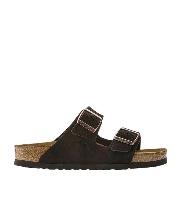 BIRKENSTOCK Logo Slippers - Black