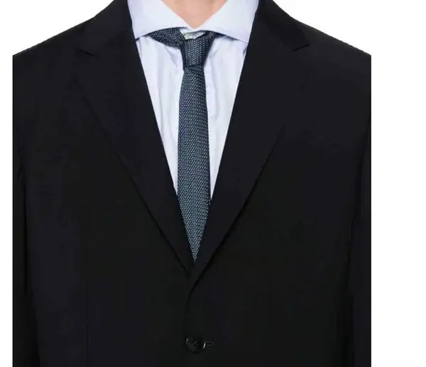 Zegna Long-sleeved Suit Jacket - Black