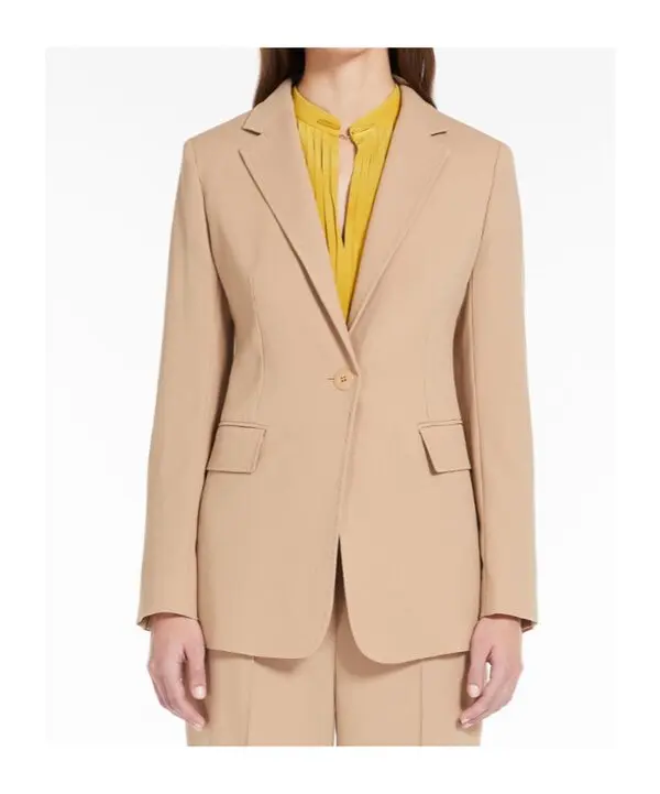 Max Mara Single-breasted Wool Blazer - Camel