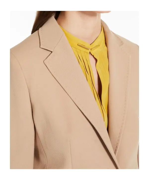 Max Mara Single-breasted Wool Blazer - Camel