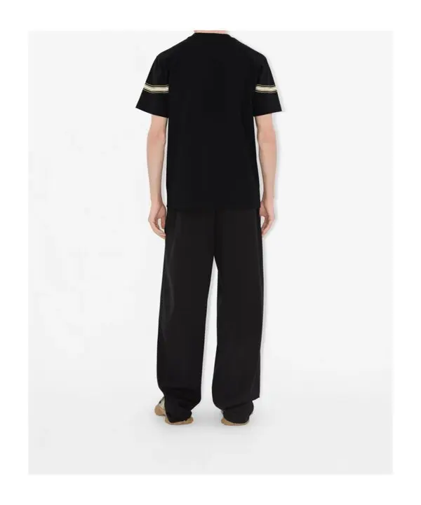 Burberry Striped-detail Cotton T-shirt - No