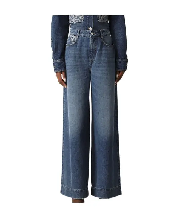Stella McCartney Wide Leg Logo Jeans