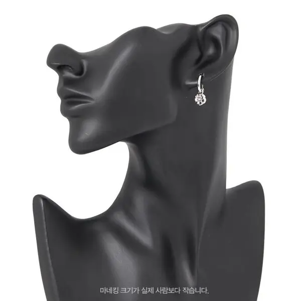 COACH Flower Pendant Hoop Earrings