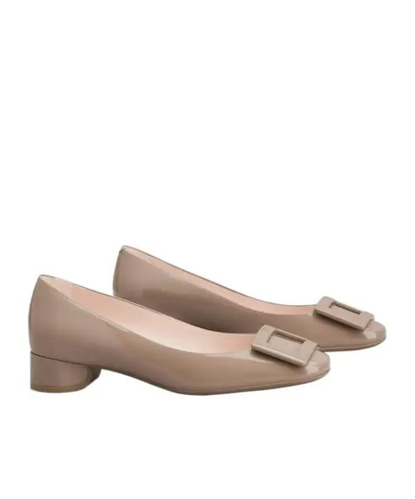 ROGER VIVIER Patent Leather Ballerinas With Painted Buckle