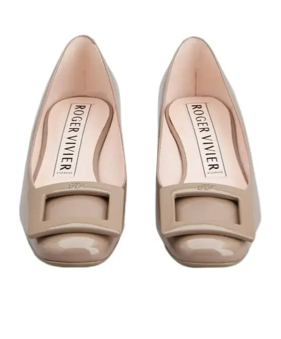 ROGER VIVIER Patent Leather Ballerinas With Painted Buckle