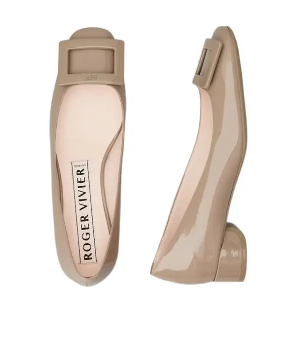 ROGER VIVIER Patent Leather Ballerinas With Painted Buckle