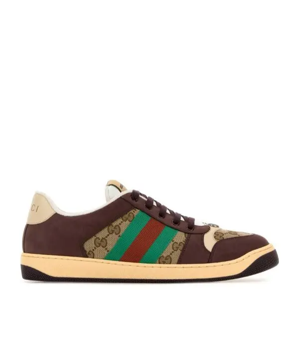 Gucci Web Detailed Lace-up Sneakers