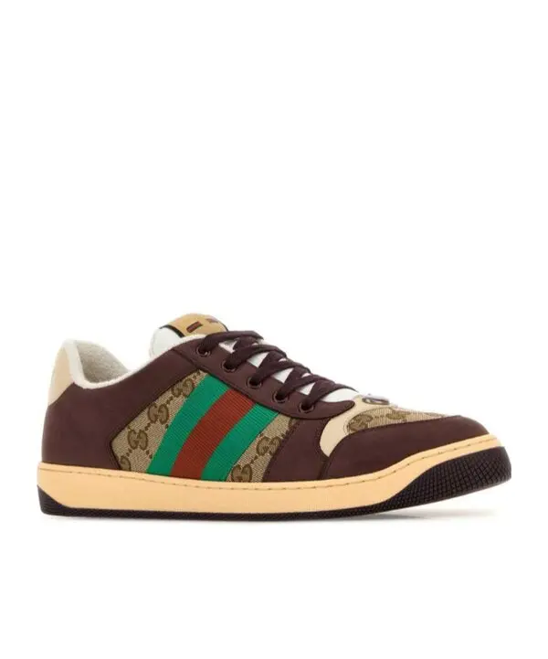 Gucci Web Detailed Lace-up Sneakers