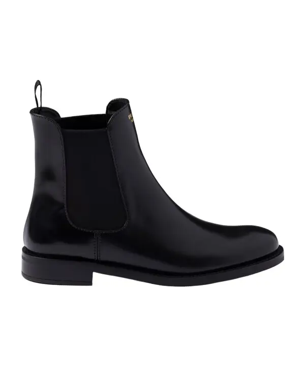 Prada Brushed Leather Chelsea Boots