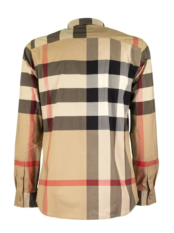 Burberry Checked Button-up Shirt - Beige