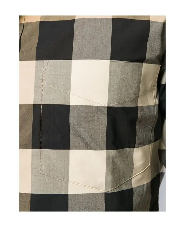 Burberry Checked Button-up Shirt - Nude