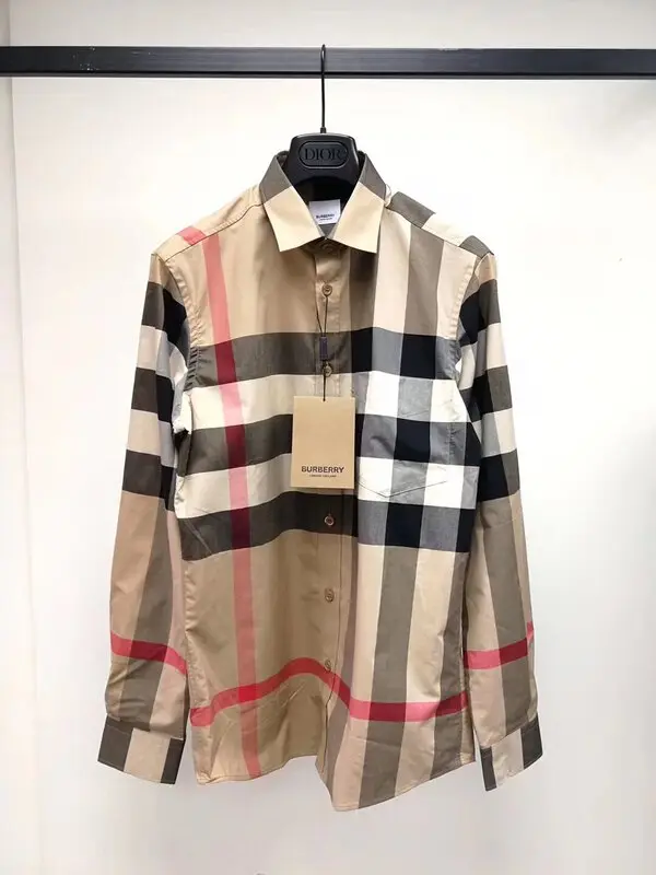 Burberry Checked Button-up Shirt - Nude