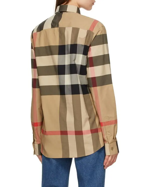 Burberry Checked Button-up Shirt - Nude