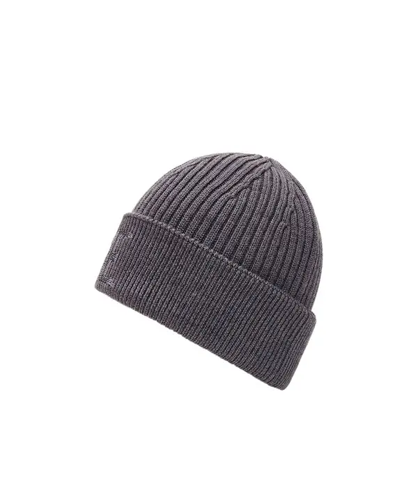 Loewe Logo Embroidered Ribbed-knit Beanie - Grey