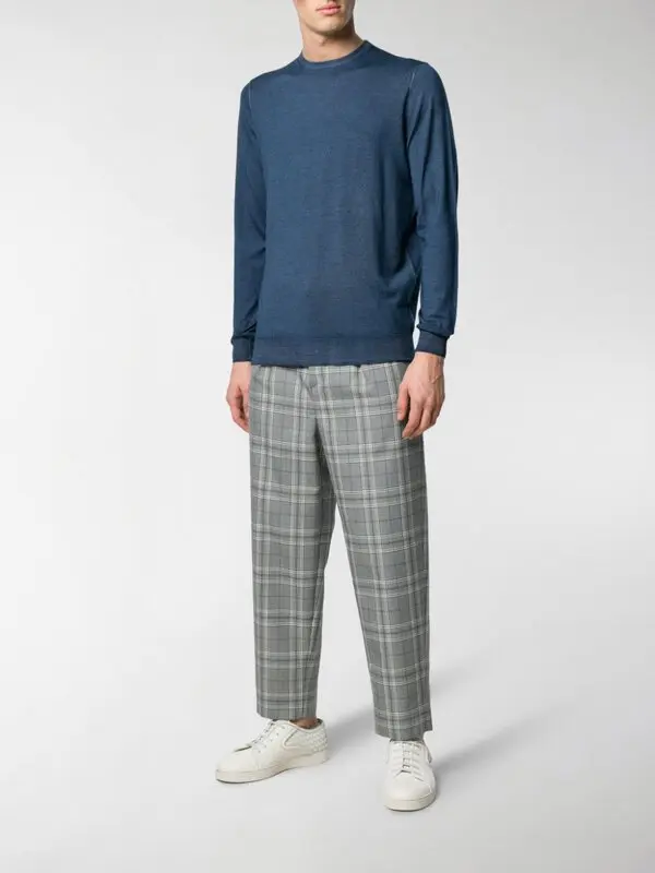 DRUMOHR Crew Neck Knitted Pullover - Blue
