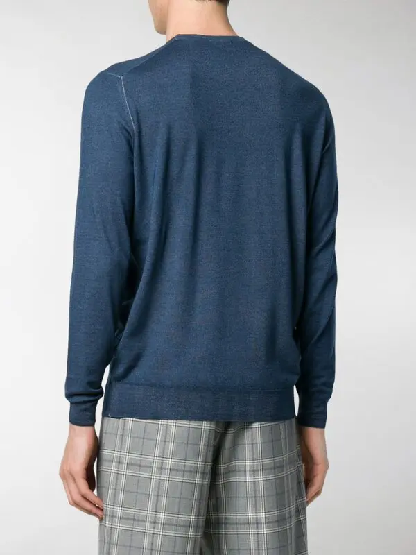 DRUMOHR Crew Neck Knitted Pullover - Blue