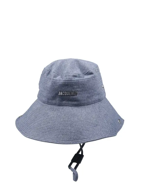 Jacquemus Logo Plaque Brim-tie Bucket Hat - Multicolor