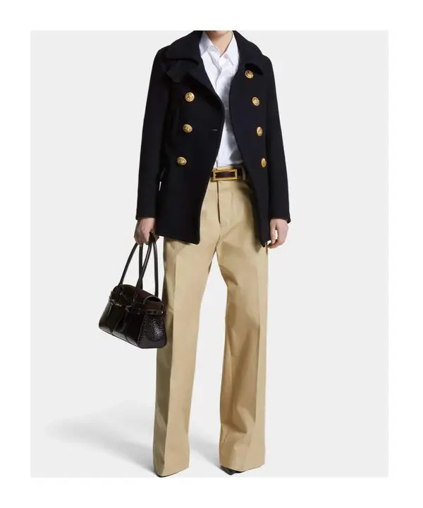 Dsquared2 Dean Double Breasted Peacoat - Blue