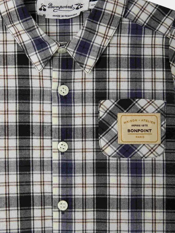 Bonpoint Checked Long-sleeve Shirt