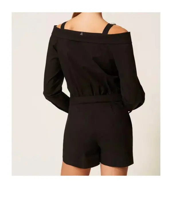 TWINSET Off-the-shoulder Buckle-strap Playsuit