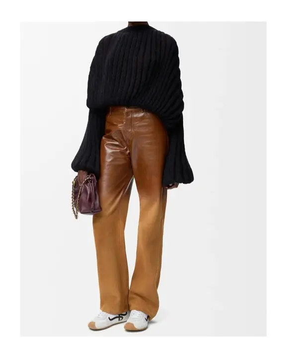 Loewe Balloon Sleeve Knitted Jumper - Black