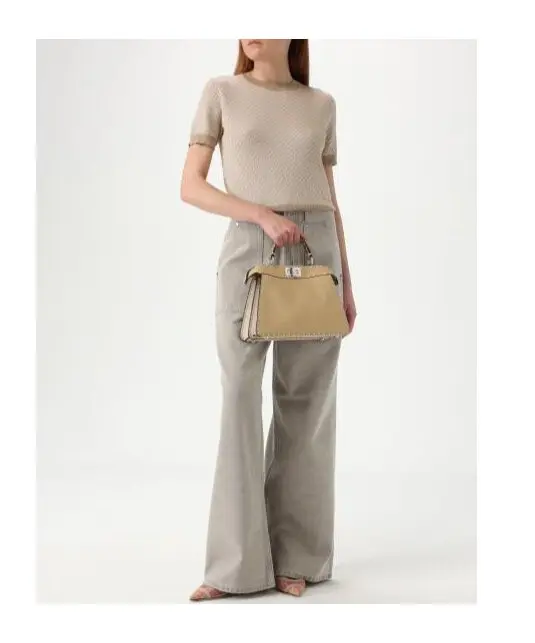 Fendi Logo Detailed Wide-leg Jeans