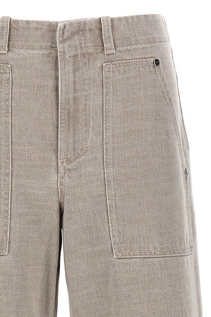 Fendi Logo Detailed Wide-leg Jeans
