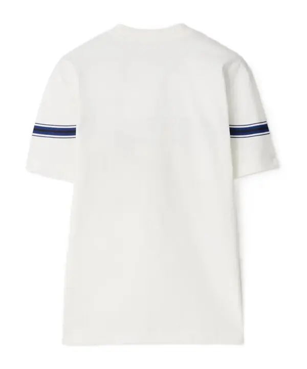 Burberry Logo Embroidered Striped T-shirt