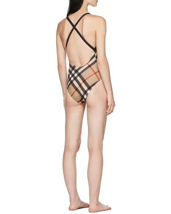 Burberry Checked Print Swimsuit