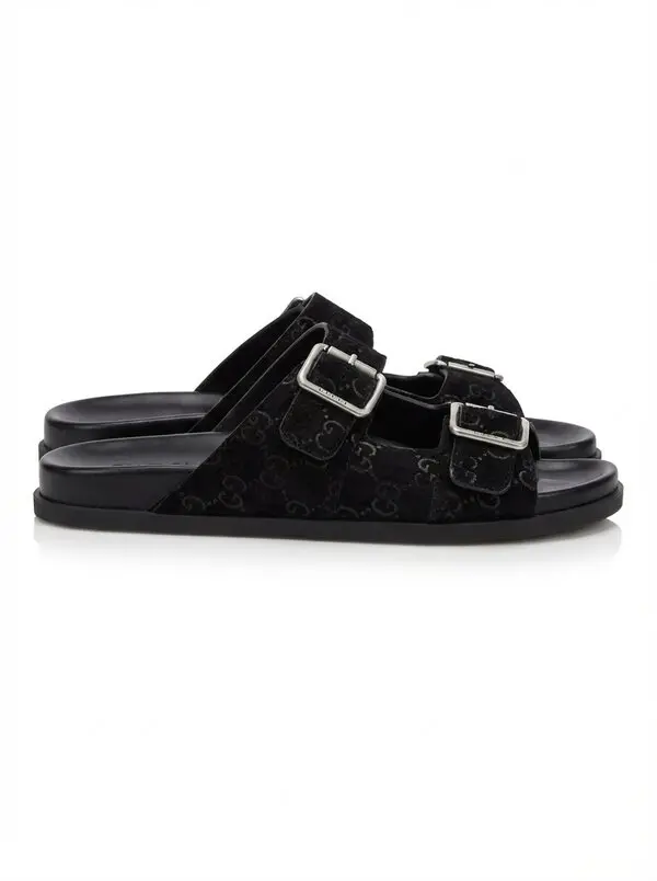 Gucci Gg Embossed Slide Sandals