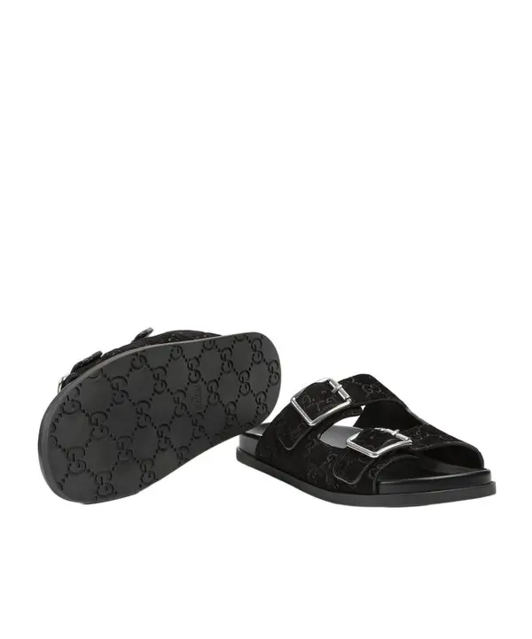 Gucci Gg Embossed Slide Sandals