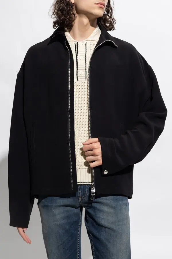 Alexander McQueen Stand Collar Zip Up Jacket