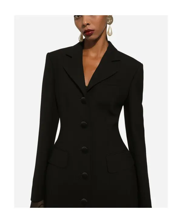Dolce & Gabbana Single-breasted Long-sleeve Blazer - Black