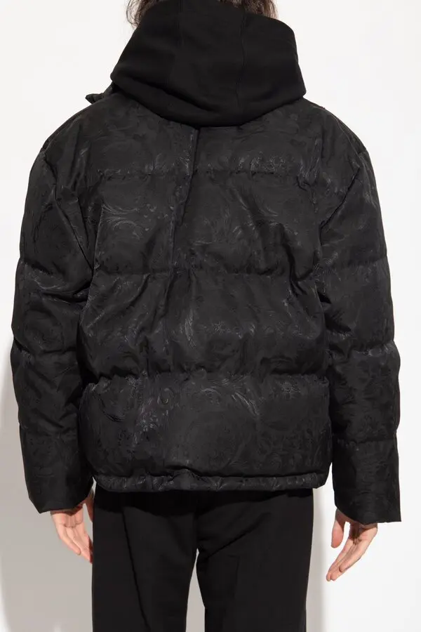 Versace Baroque-printed Zipped Puffer Jacket