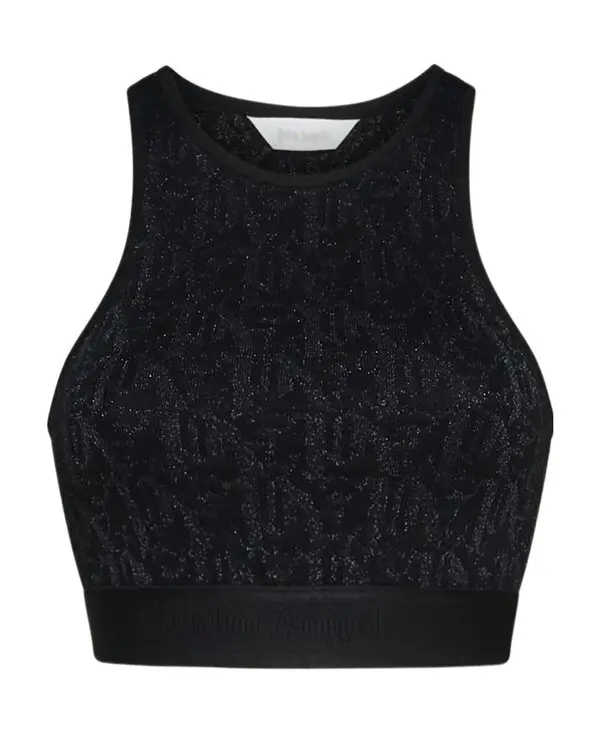 Palm Angels Monogram Jacquard Knitted Bra Top