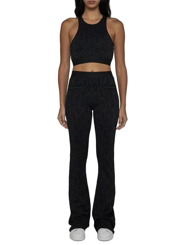 Palm Angels Monogram Jacquard Knitted Bra Top