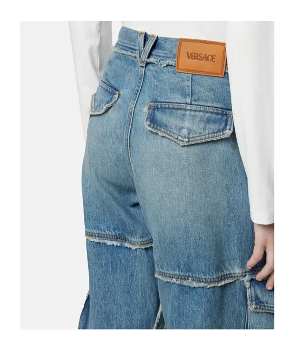 Versace Logo-rise Cargo Jeans