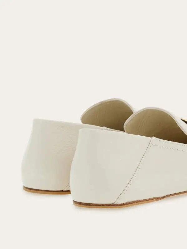 FERRAGAMO Round Toe Slip-on Loafers With Logo Detail