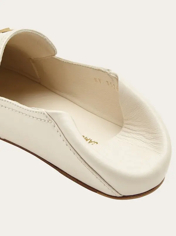 FERRAGAMO Round Toe Slip-on Loafers With Logo Detail