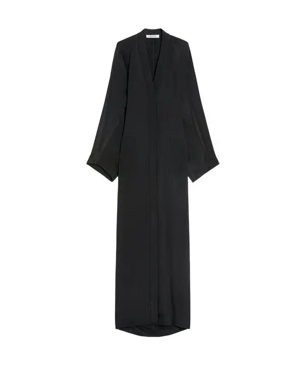 Max Mara V-neck Long-sleeved Maxi Dress With Slit